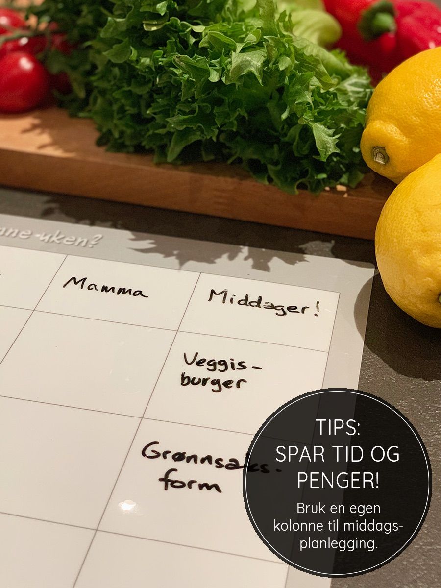 Stor magnetisk ukeplan - Ukeplanlegger for din familie - Sjarmtroll.no